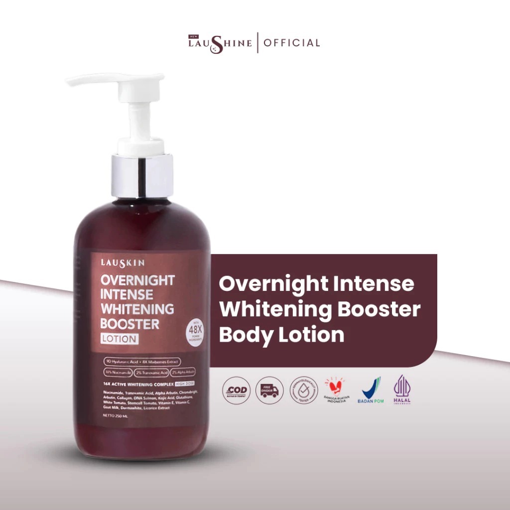 LAUSKIN Overnight Intense Whitening Booster Lotion 9D Hyaluronic Acid ...