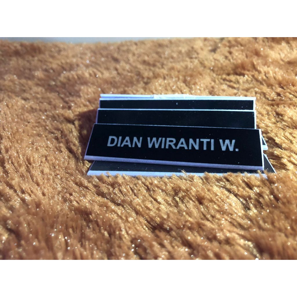 MESIN Engraved Name Chest/Name Tag Using Laser Machine, Neater and ...