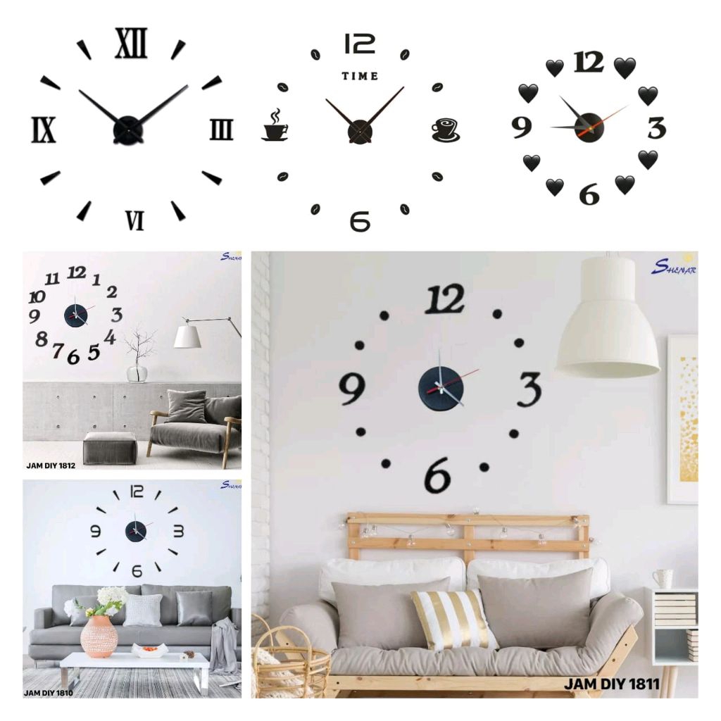 DIY Analog 3D Wall Clock Modern Wall Clock DIY ANALOG 3D MODERN Wall ...
