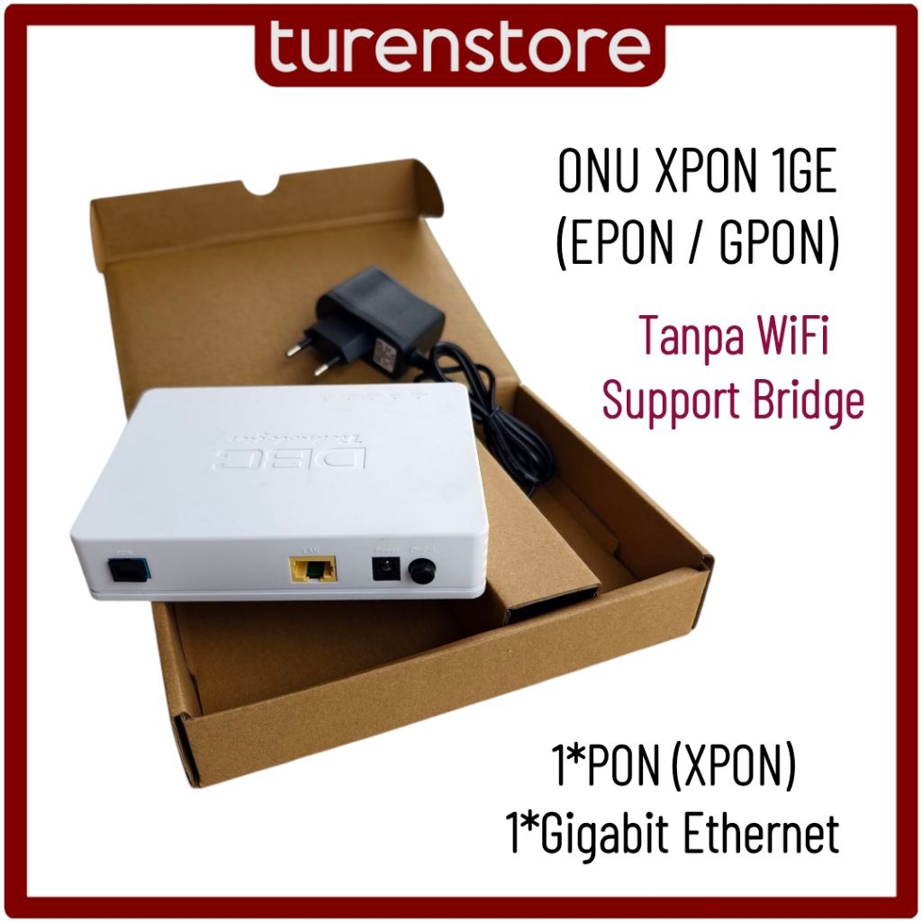 XPON ONU ONT 1GE can EPON GPON non WiFi support Bridge Gigabit Ethernet ...