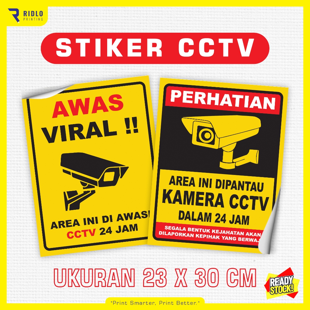 CCTV surveillance sticker | CCTV sticker | CCTV Warning Sticker | CCTV ...