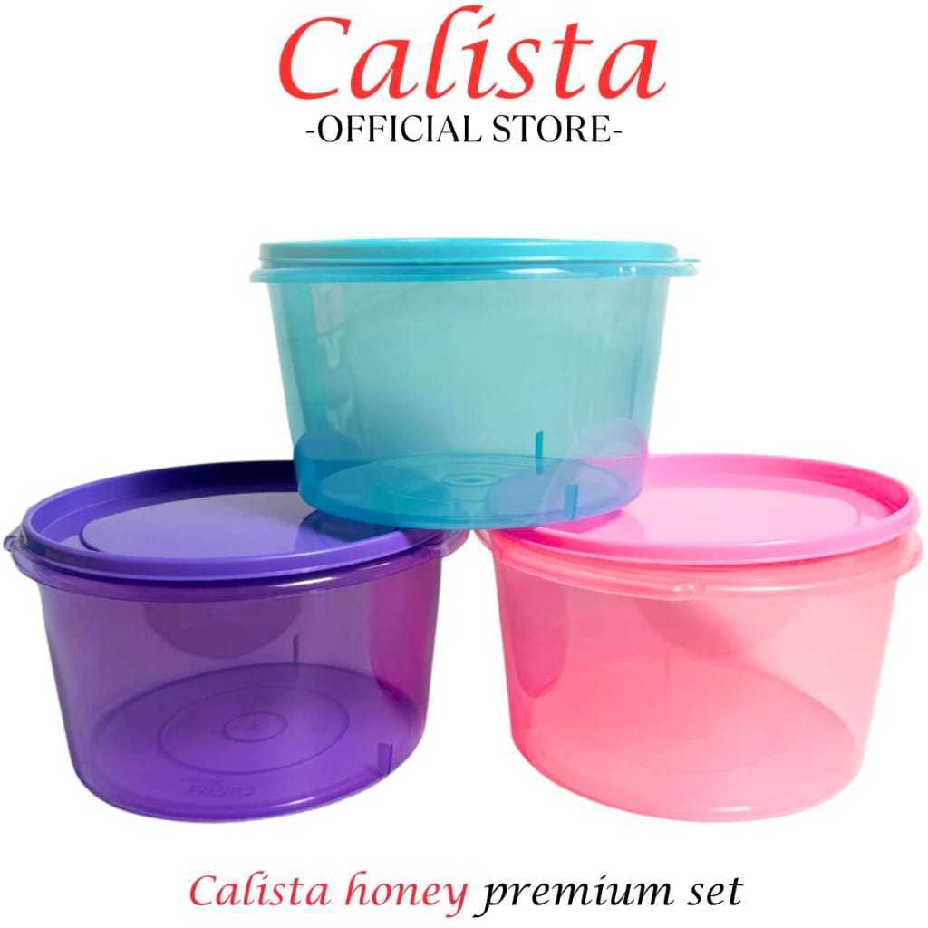 [6 pcs] Calista 3 Liter Bright Round Plastic Jars, Sealpack Containers ...