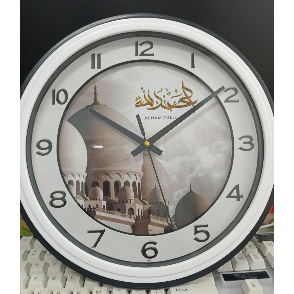 Muslim ISLAMIC WALL CLOCK ARABIC ISLAMIC MOTIF MOSQUE CALLIGRAPHY IMAGE ...