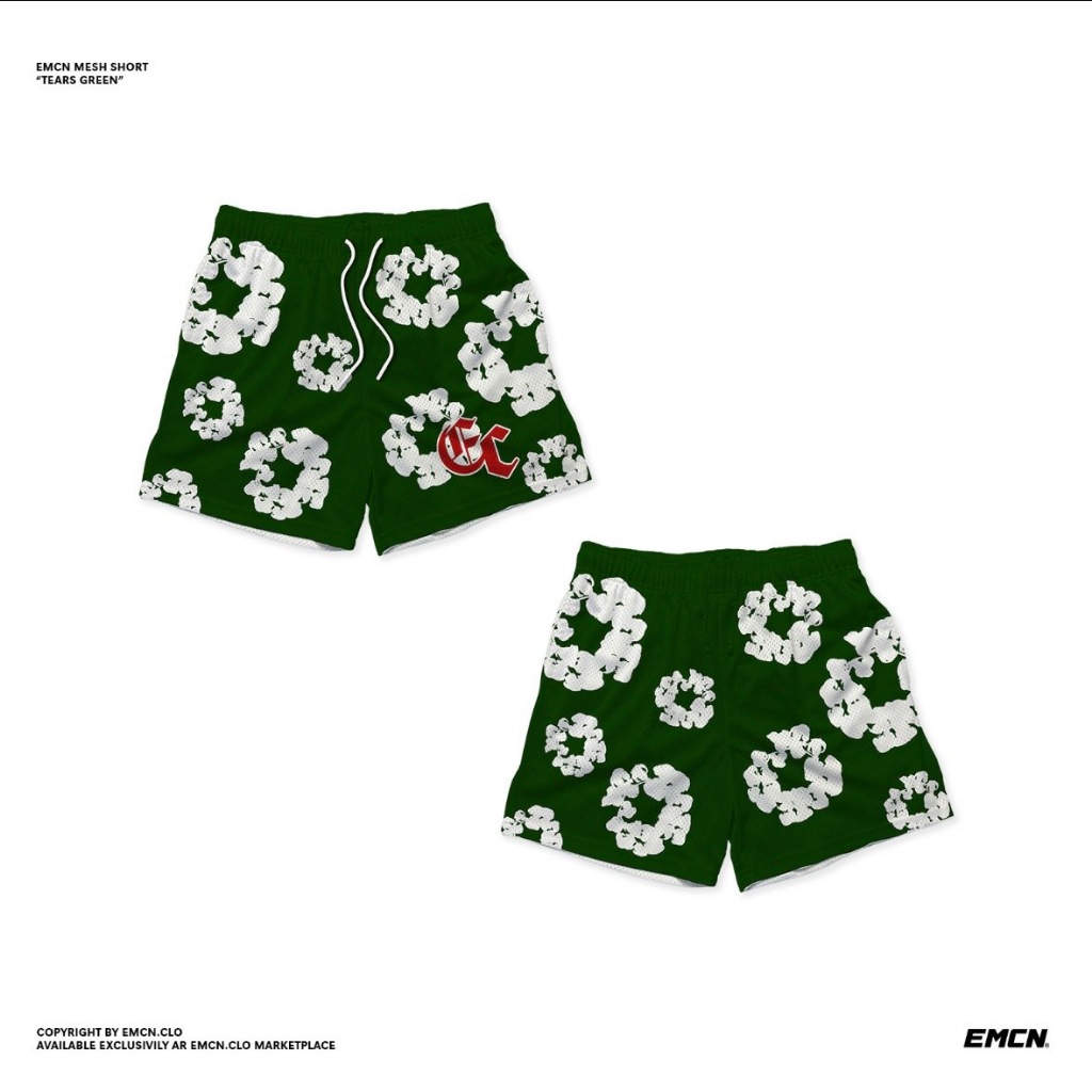 Emcn Mesh Short Tears Green | Shopee Singapore