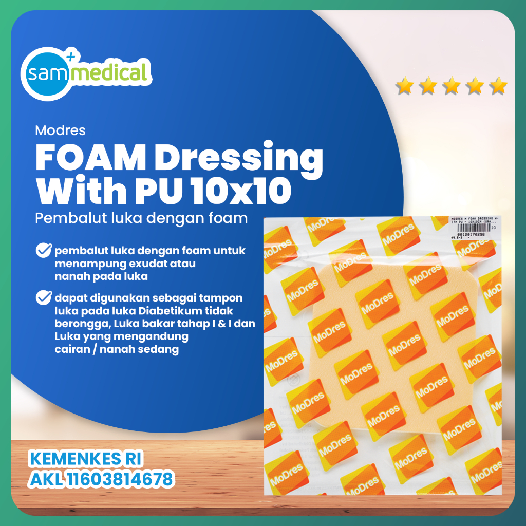 Modres Foam Dressing - 10x10 / Medium Pus Diabetic Wound Dressing ...