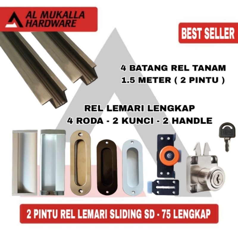 Las Planted Sliding Wardrobe Rail - 75 2 Doors 1.5 Meters | Las Sliding ...