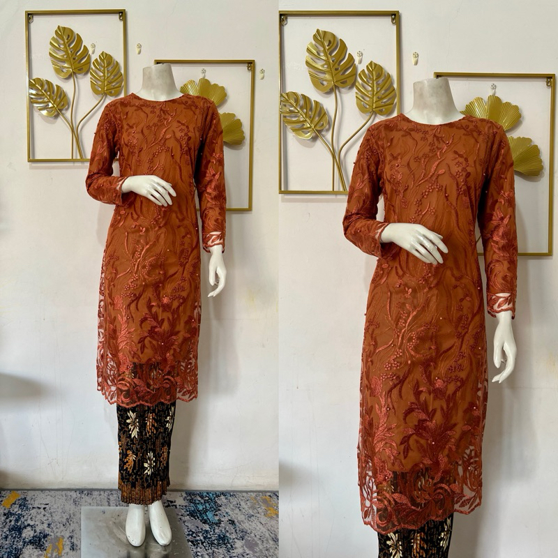 Long TUNIC TILE KEBAYA SET/PARTY UNIFORM KEBAYA/GRADUATION KEBAYA ...