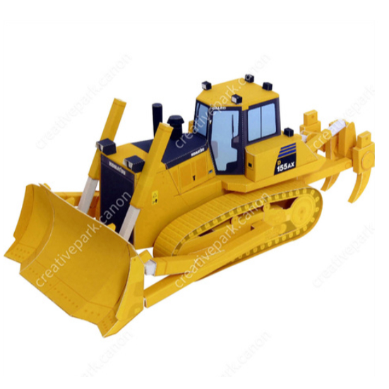 Bulldozer truck Diorama papercraft paper crafts miniature action ...