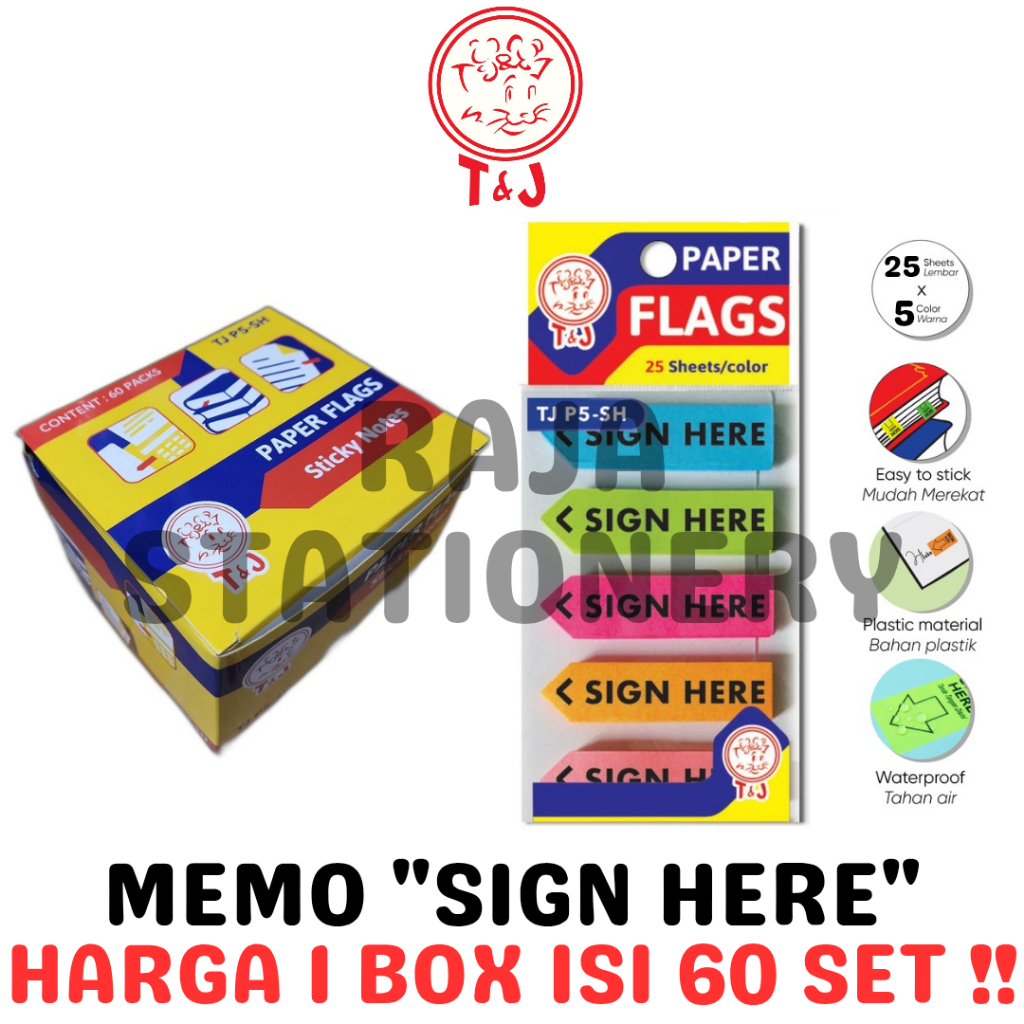 Tom & JERRY Sign Here MEMO STICK INDEX NOTES STICKER "Sign Here" SET ...