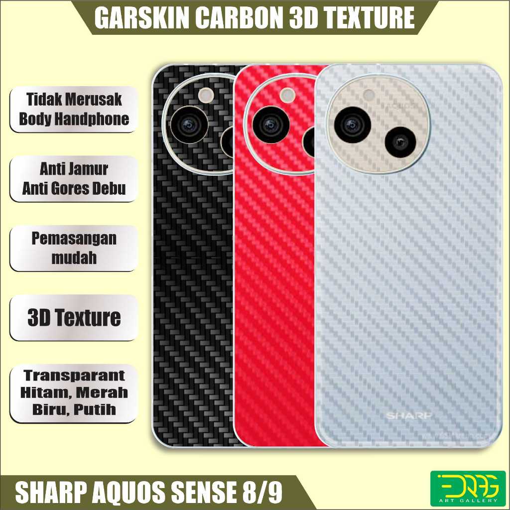 SHARP Aquos Sense 8 / sense 9 Skin Carbon Anti-Fungus garskin Sticker ...