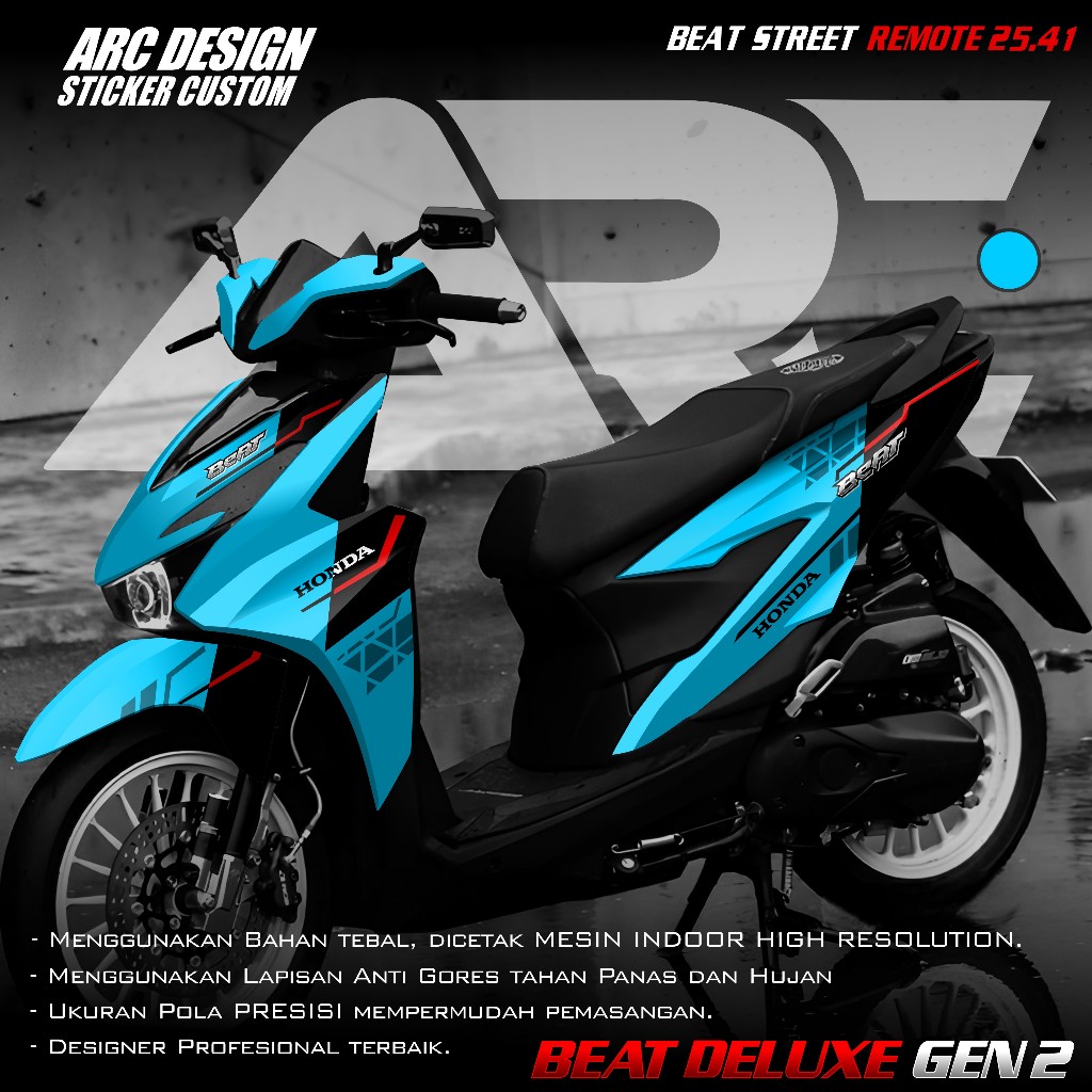 NEWEST Decal Sticker Honda Beat CBS STREET Smart Key Remote Full body ...
