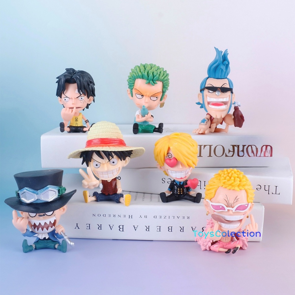 ACTION FIGURE ONE PIECE LUFFY ACE ZORO SANJI SABO FRANKY NENDOROID BIG ...