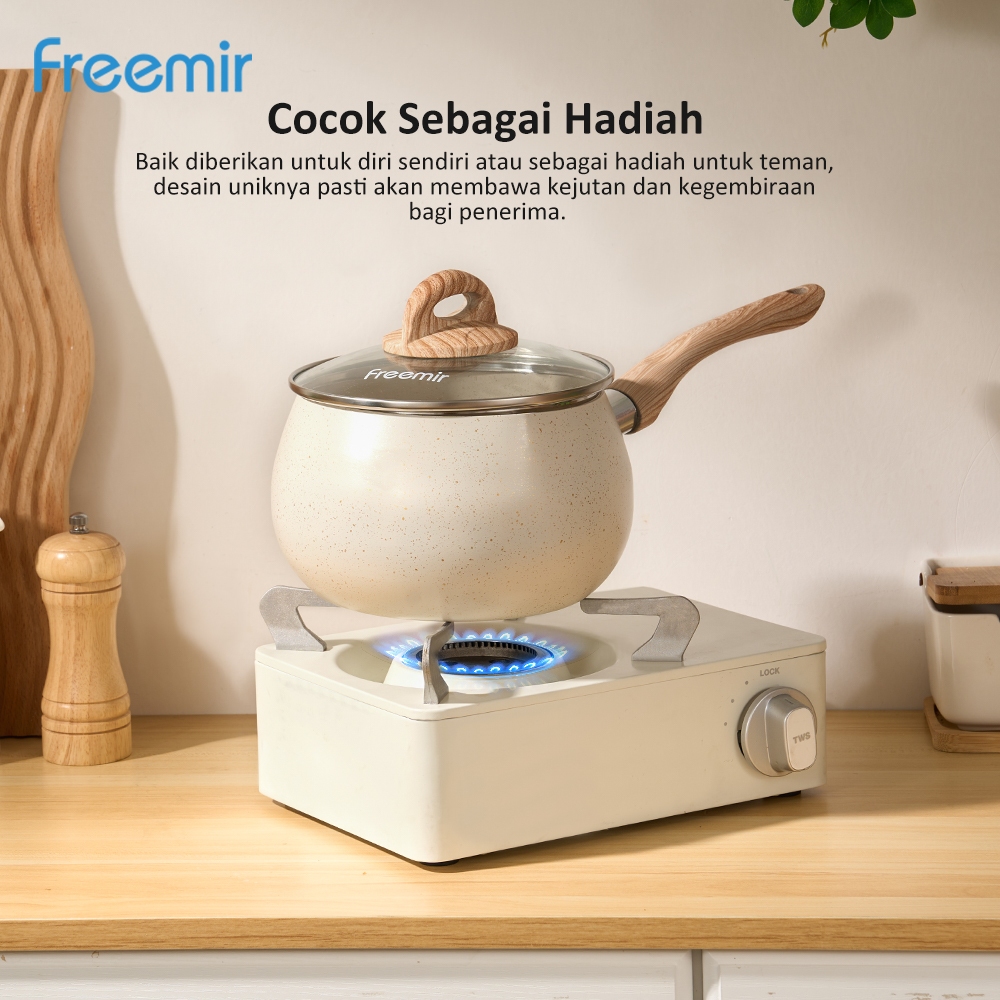 Freemir Non-Stick Milk Pan Noodle Pan Multi-Purpose Pan Gemoy Aesthetic ...