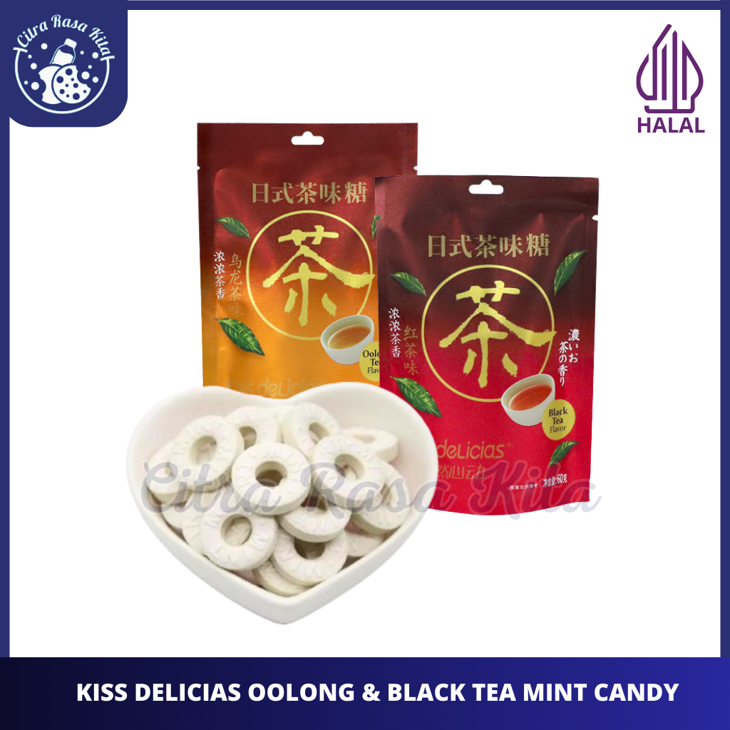 Kiss Delicias Mint Sugar Free Candy Oolong Tea Black Tea Flavor Halal ...