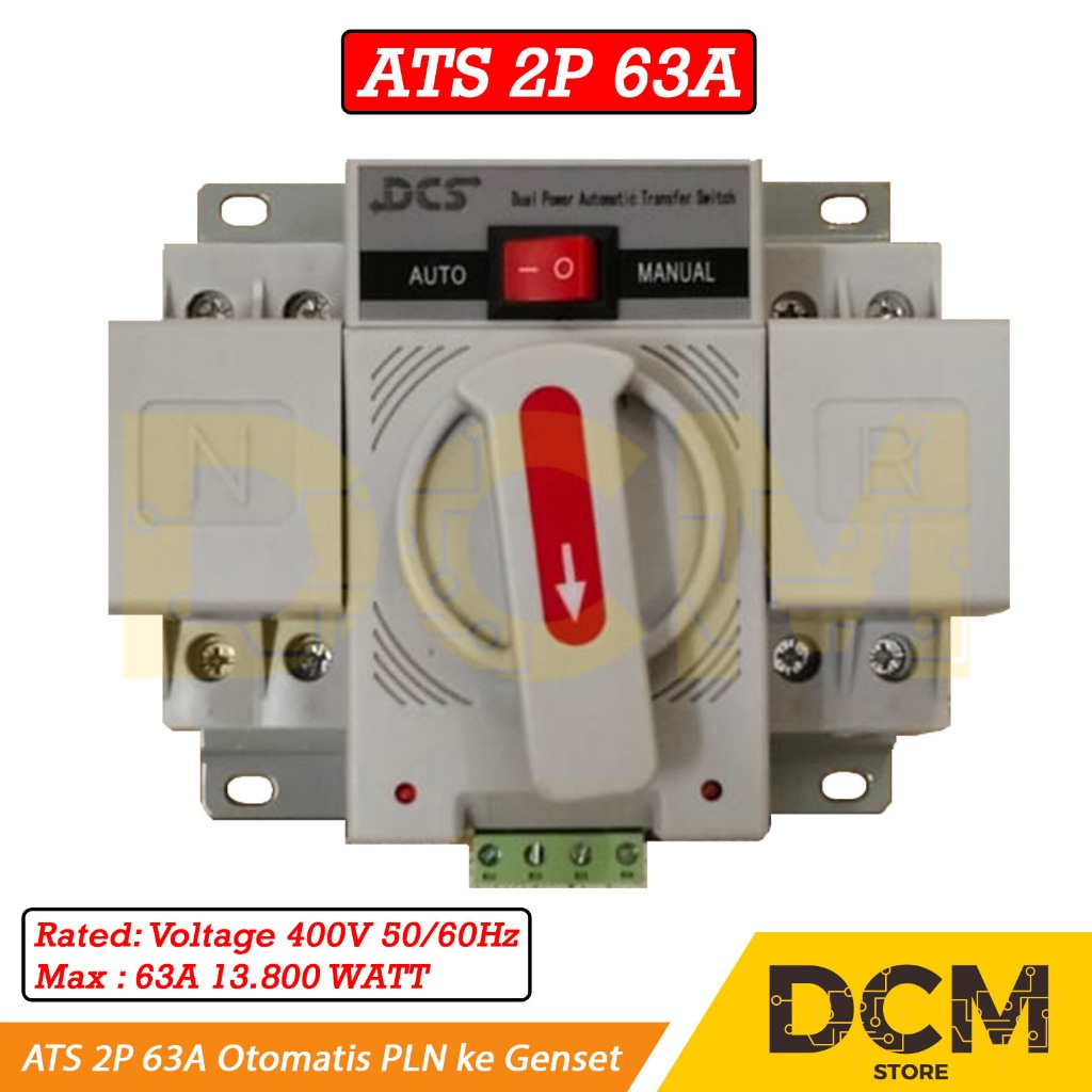 Automatic transfer switch ATS 2P 63A Automatic PLN to Genset / Inverter ...