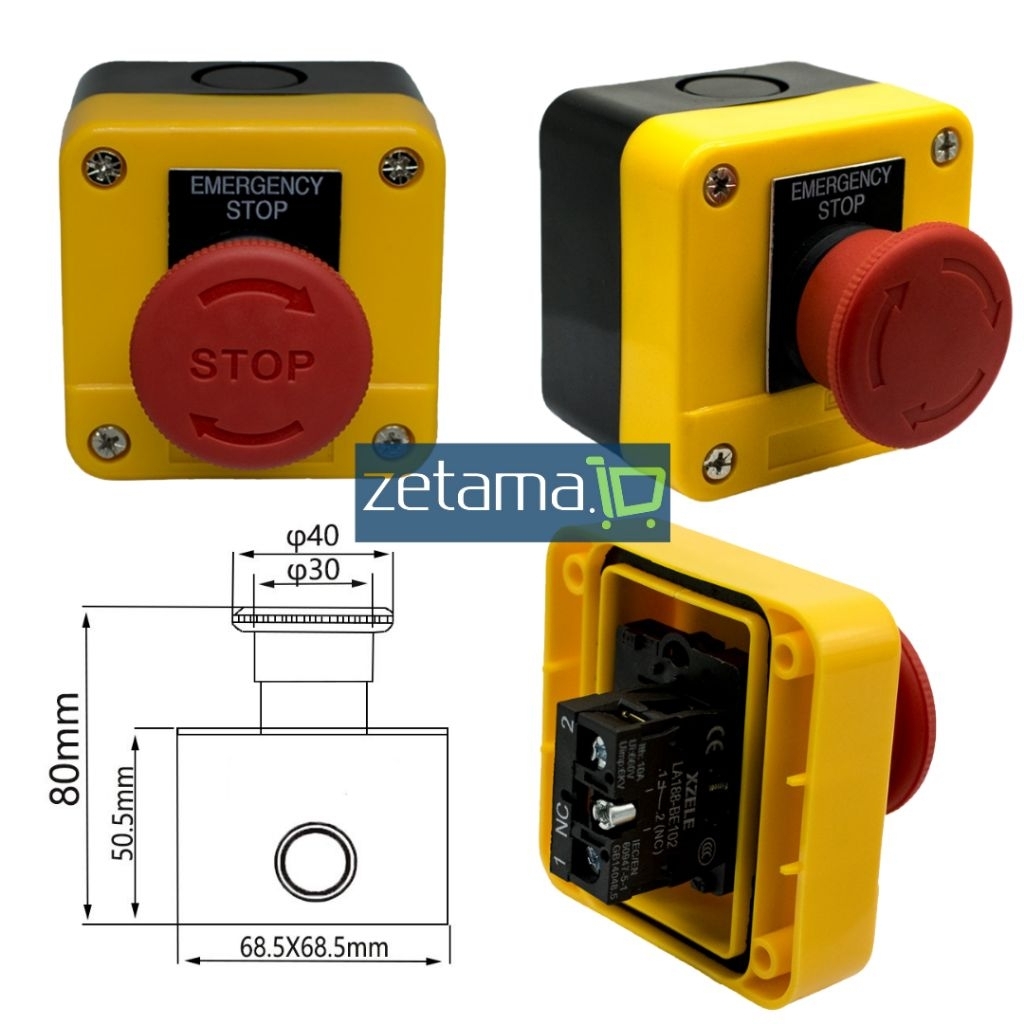 TOMBOL Emergency Push Button Set Box / Panic Button / Emergency Button ...