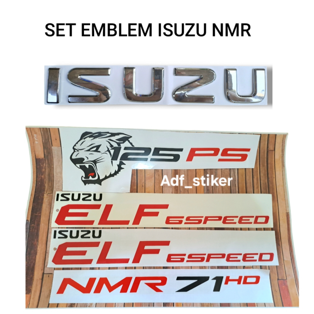 Isuzu elf emblem sticker nmr 71hd macan125ps isuzu 6speed / elf macan ...