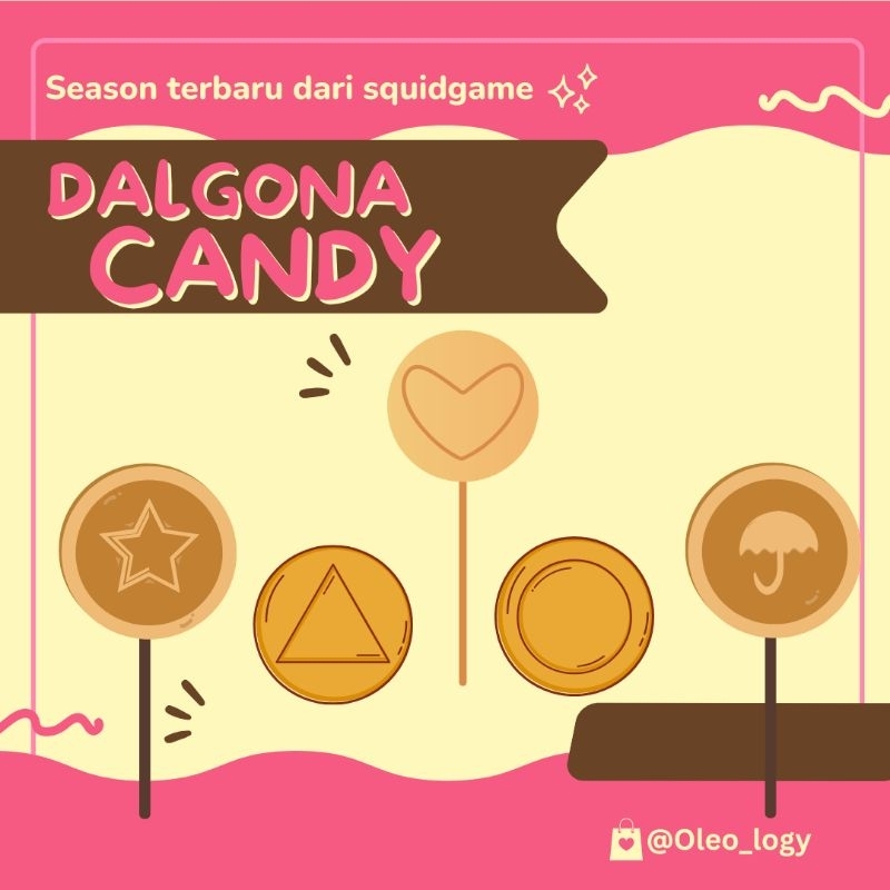 Dalgona candy squid game / dalgona candy / candy squid game | Shopee Singapore