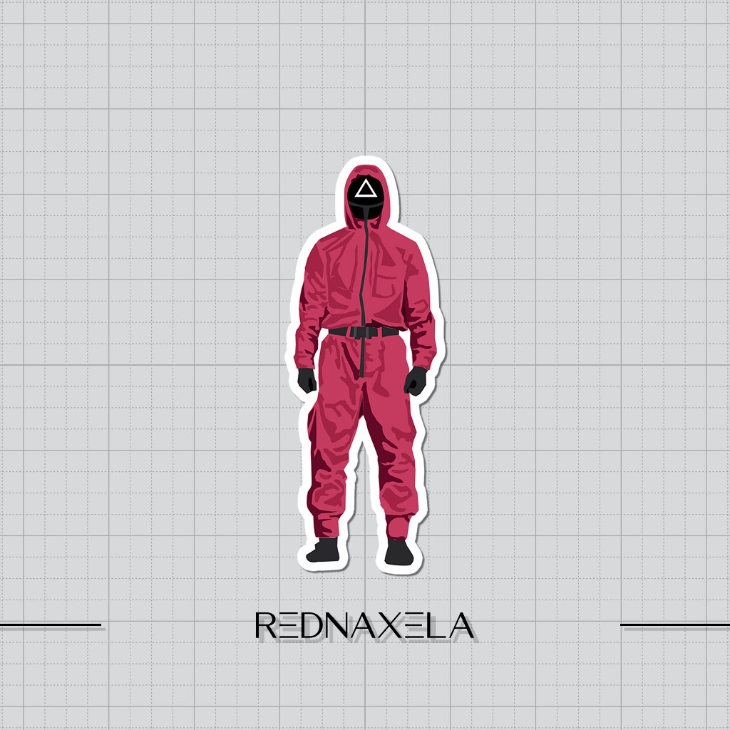 Squid Game Soldier Vinyl Sticker 3 Stickers Outdoor Suitcase Waterproof ...