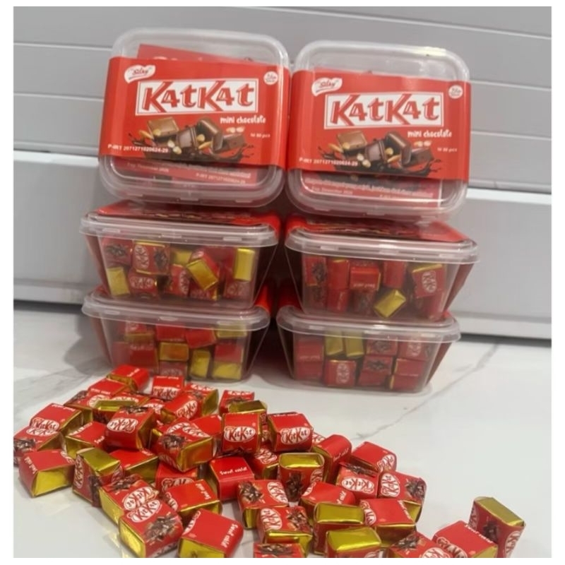 K4t Mini Chocolate Silky Cube Kitkat Chocolate Tupperware Box Contains ...