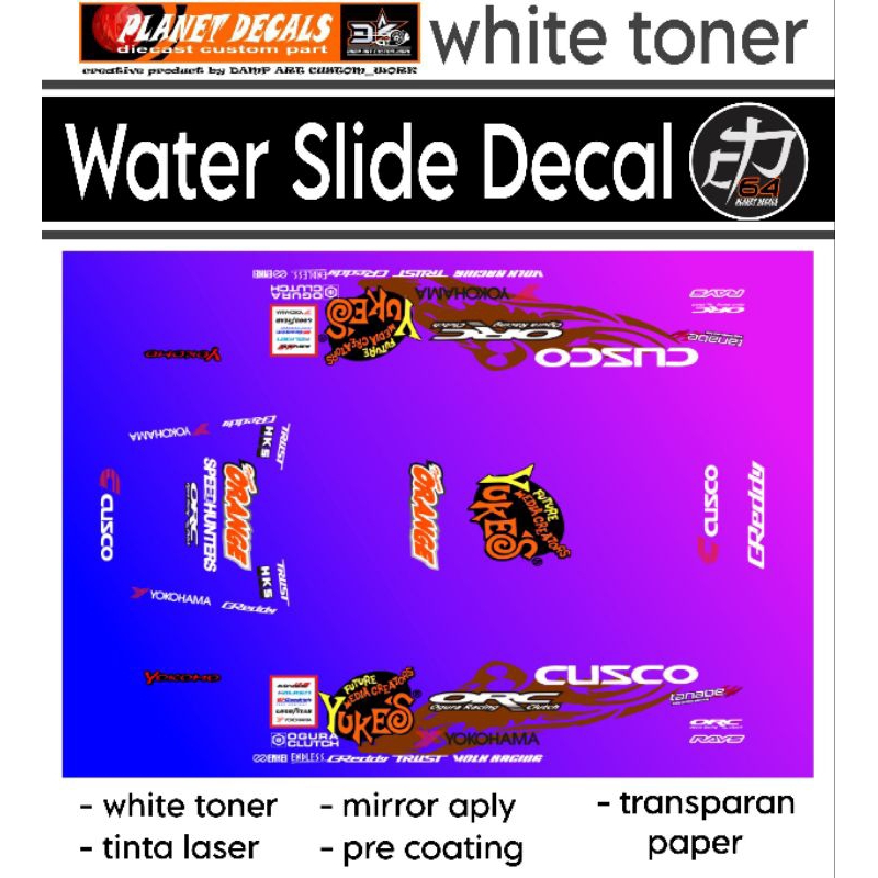 Yukes ORC livery drift hot wheels Decal (white toner) | Shopee Singapore