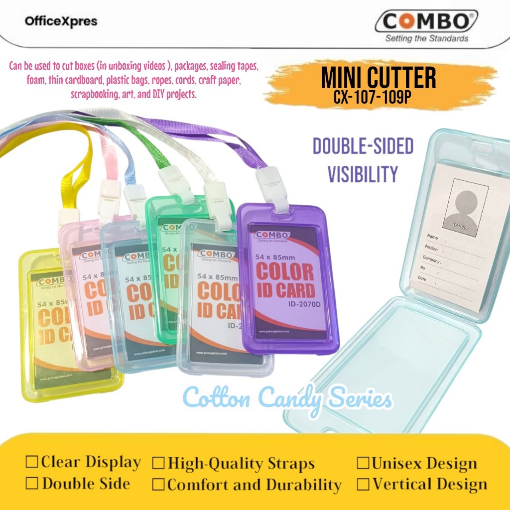 Id Card Strap SET / Card Holder + Plastic Nylon Clip Rope / ID Card ...