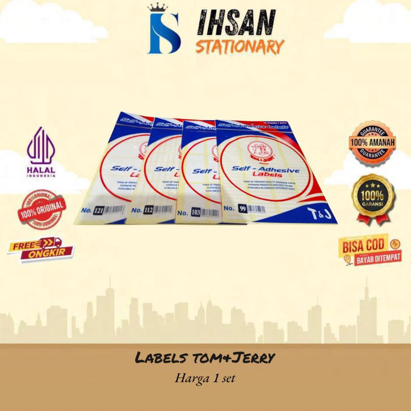 Tom & Jerry labels (1 set/10 sheets) | Shopee Singapore