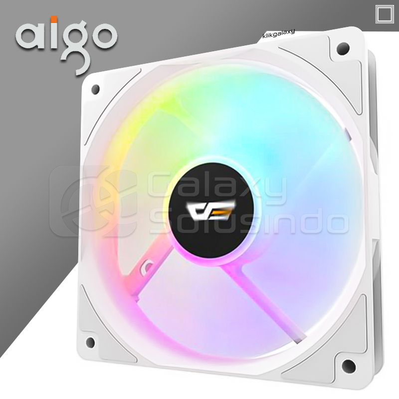AIGO DARKFLASH CL12 Rainbow LED 120mm Fan Case - White | Shopee Singapore