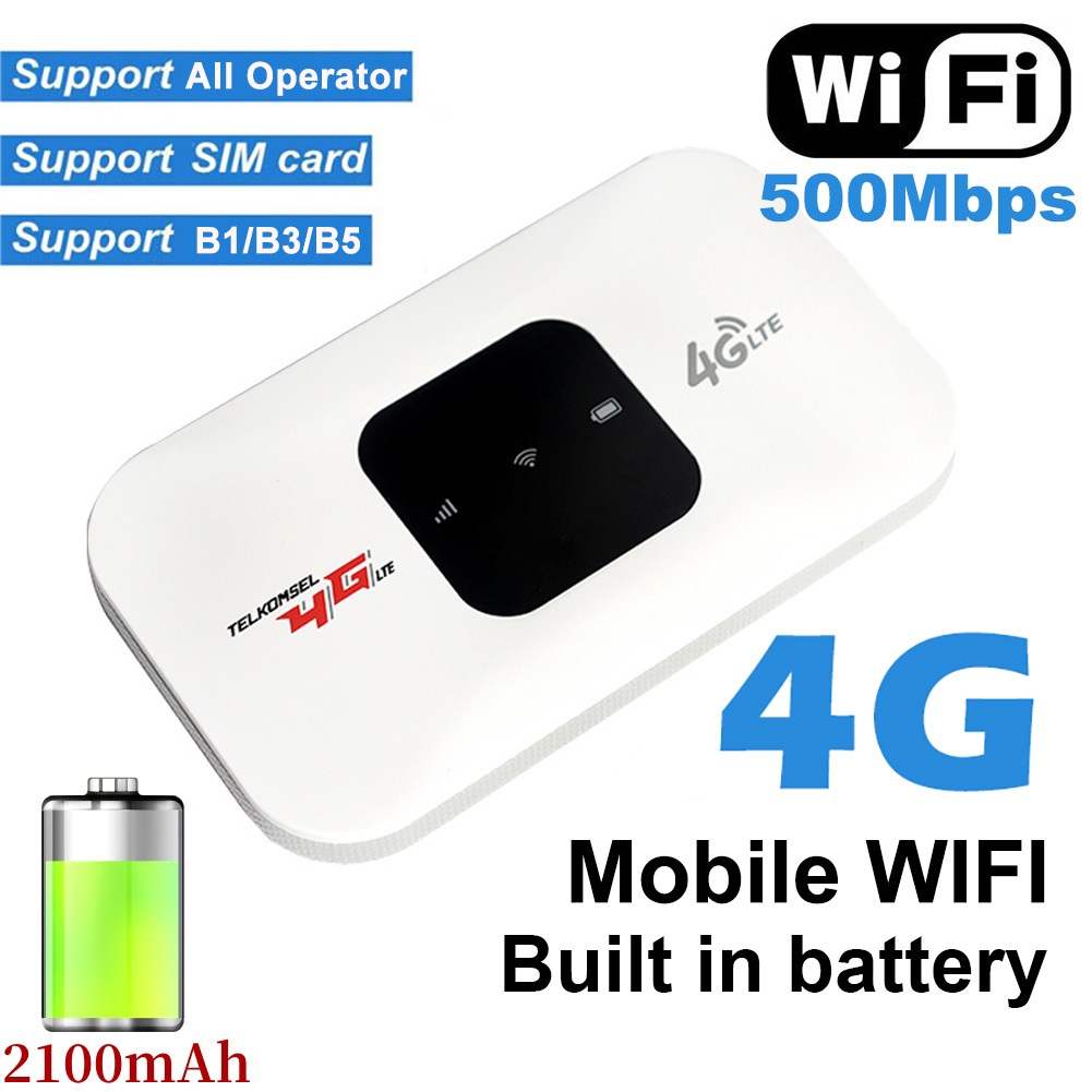 4g LTE Mobile WiFi Router 2100mAh 500Mbps WiFi Modem Portable WiFi ...