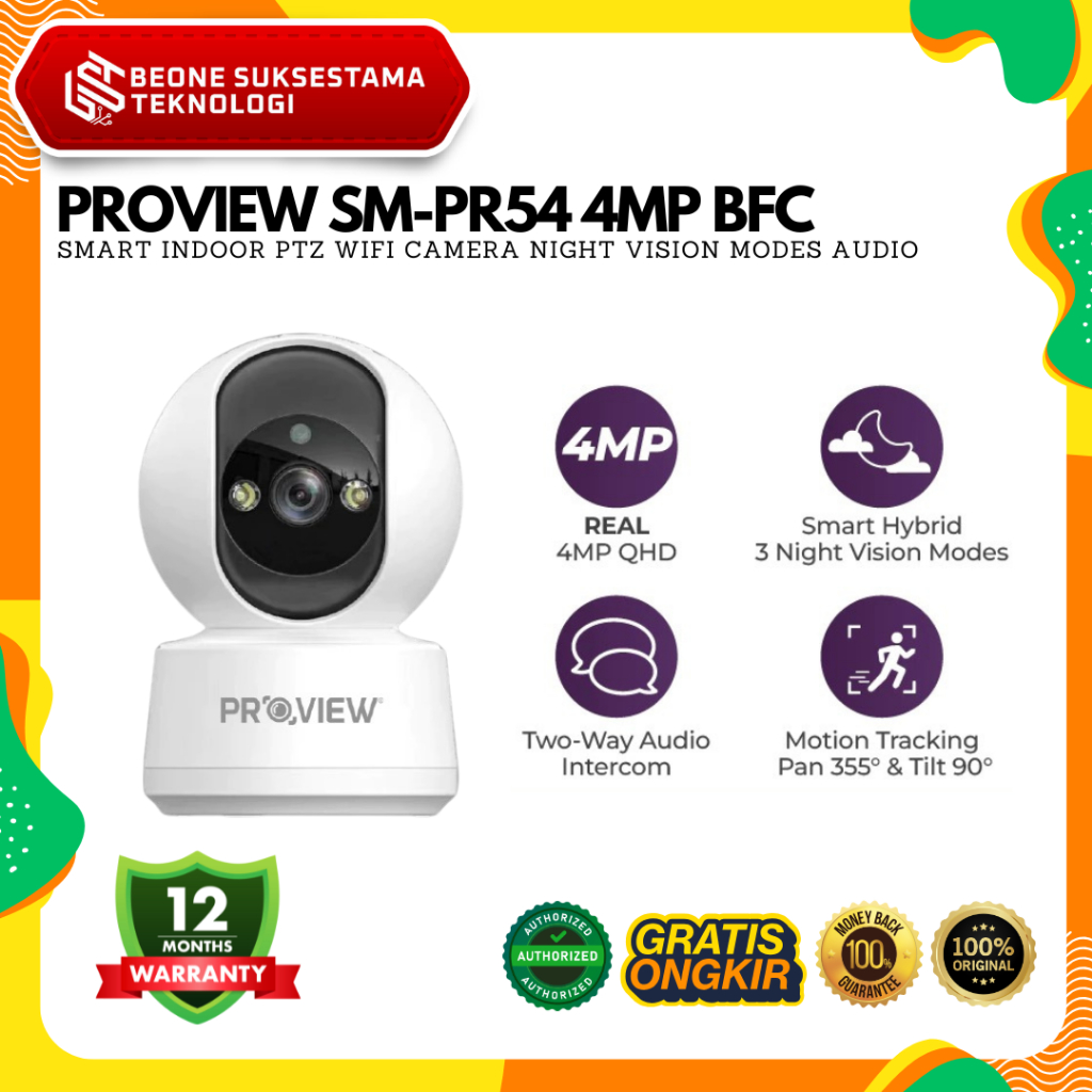 Camera PROVIEW SM-PR54 4MP 2K Wireless Camera | Shopee Singapore