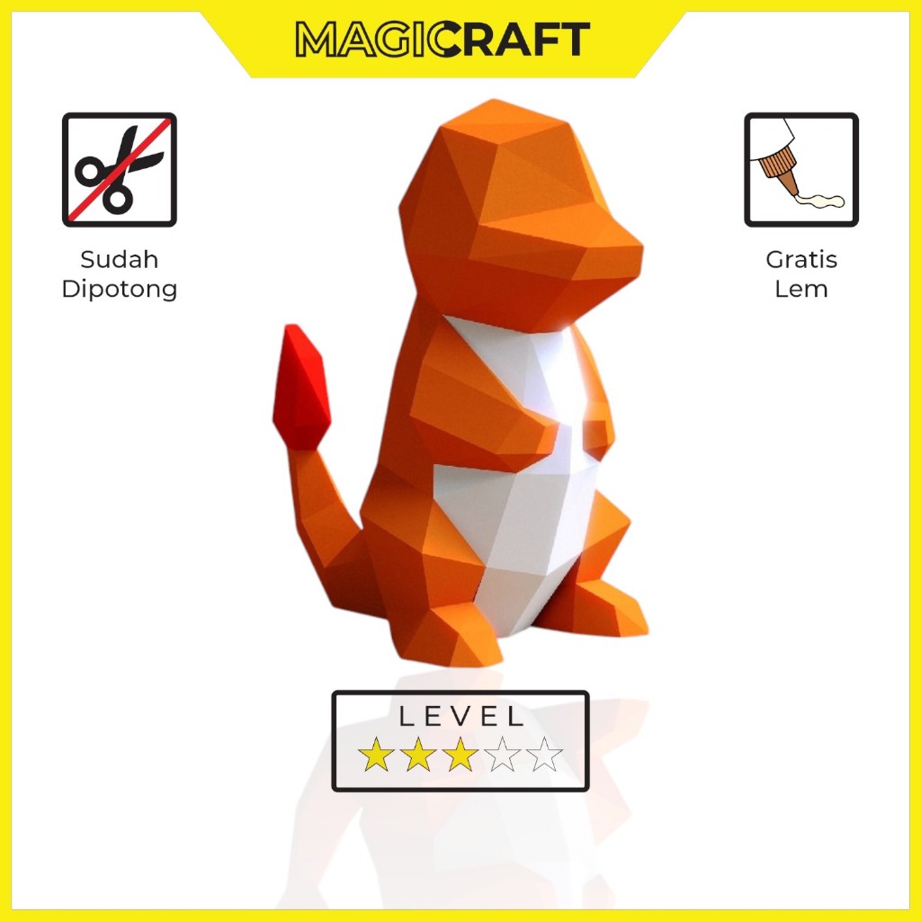 Magicraft 3D Papercraft Pokemon Charmander Pokemon Fire Paper Crafts ...