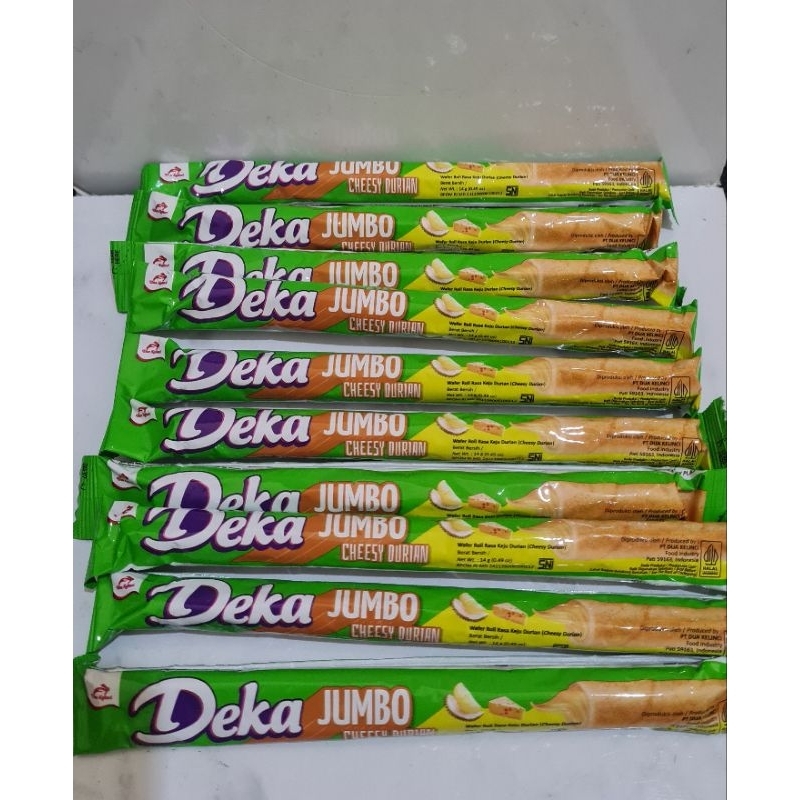 Deka jumbo wafer roll 1 set contains 10 pcs @14g | Shopee Singapore