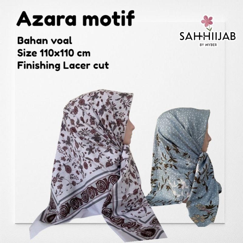 Sahhijab• QUARTER MOTIF | Lacer CUT HIJAB By AZARA SIZE 110 x 110 cm ...