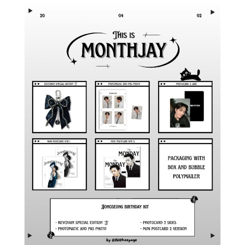ENHYPEN Birthday Kit Jay | K-Pop Birthday Kit | Kpop Mini Fan Kit ...