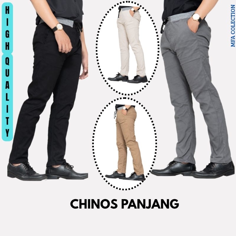 MEN'S LONG CHINOS PANTS RIP WAIST CASUAL SLIM FIT MEN'S CHINOS PANTS ...