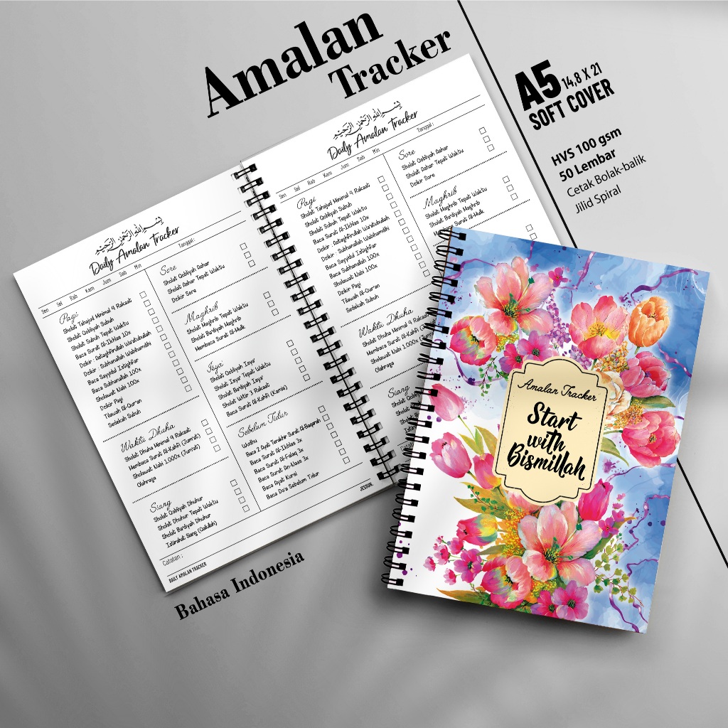 PRACTICE TRACKER MUSLIM BOOK A5 Checklist Daily Practice | Shopee Singapore