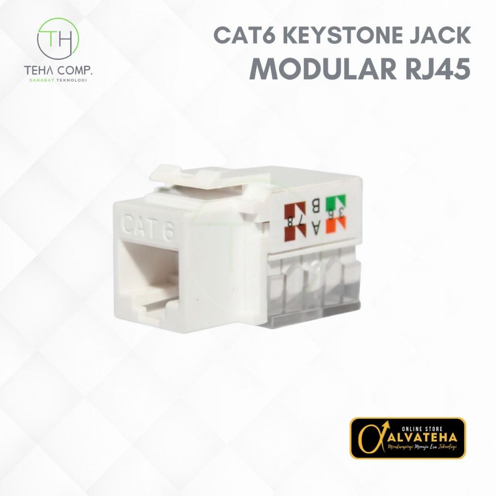 RJ45 Modular Cat5 Cat 5 Cat6 Keystone Jack LAN Patch Panel Face Plate ...