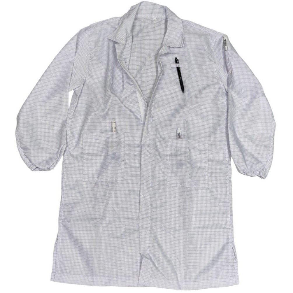 ESD Antistatic Cleanroom Smock, Check | Checkered ESD Clean Space Clothes Jacket / Anti-static ...