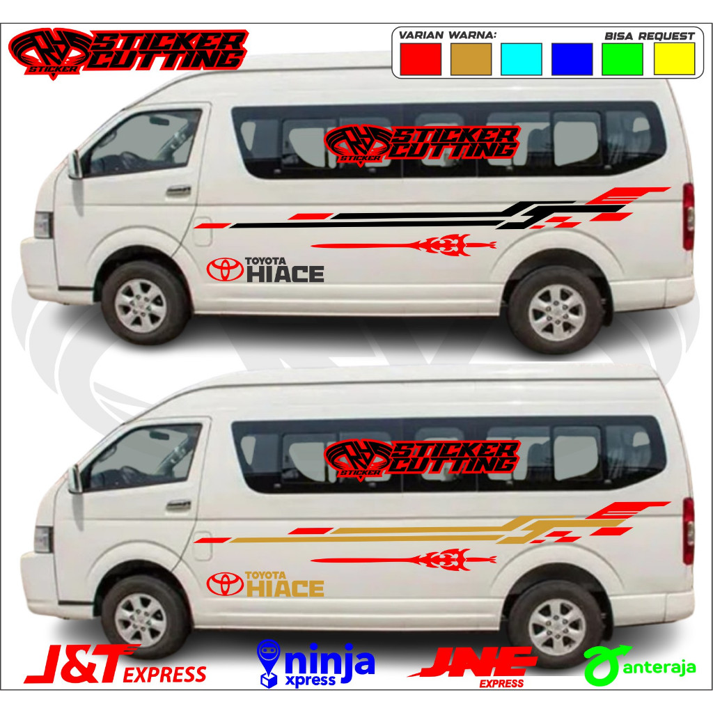 HIACE CAR STICKER TOYOTA HIACE CAR STICKER MINI BUS HINO ELF REAL VAN ...