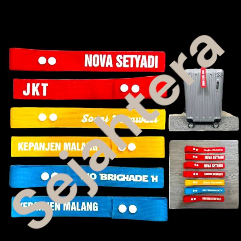 Custom embroidered Umrah/Hajj suitcase tag, send name in chat or in the ...