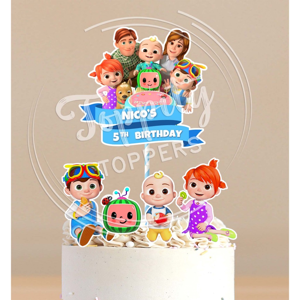 Coco melon birthday cake Topper | Shopee Singapore