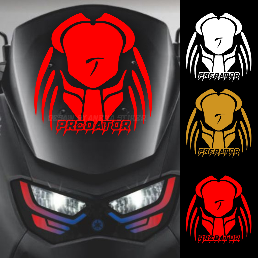 Nmax Pcx Motorcycle Visor Stickers Universal Predator Alien Cutting ...