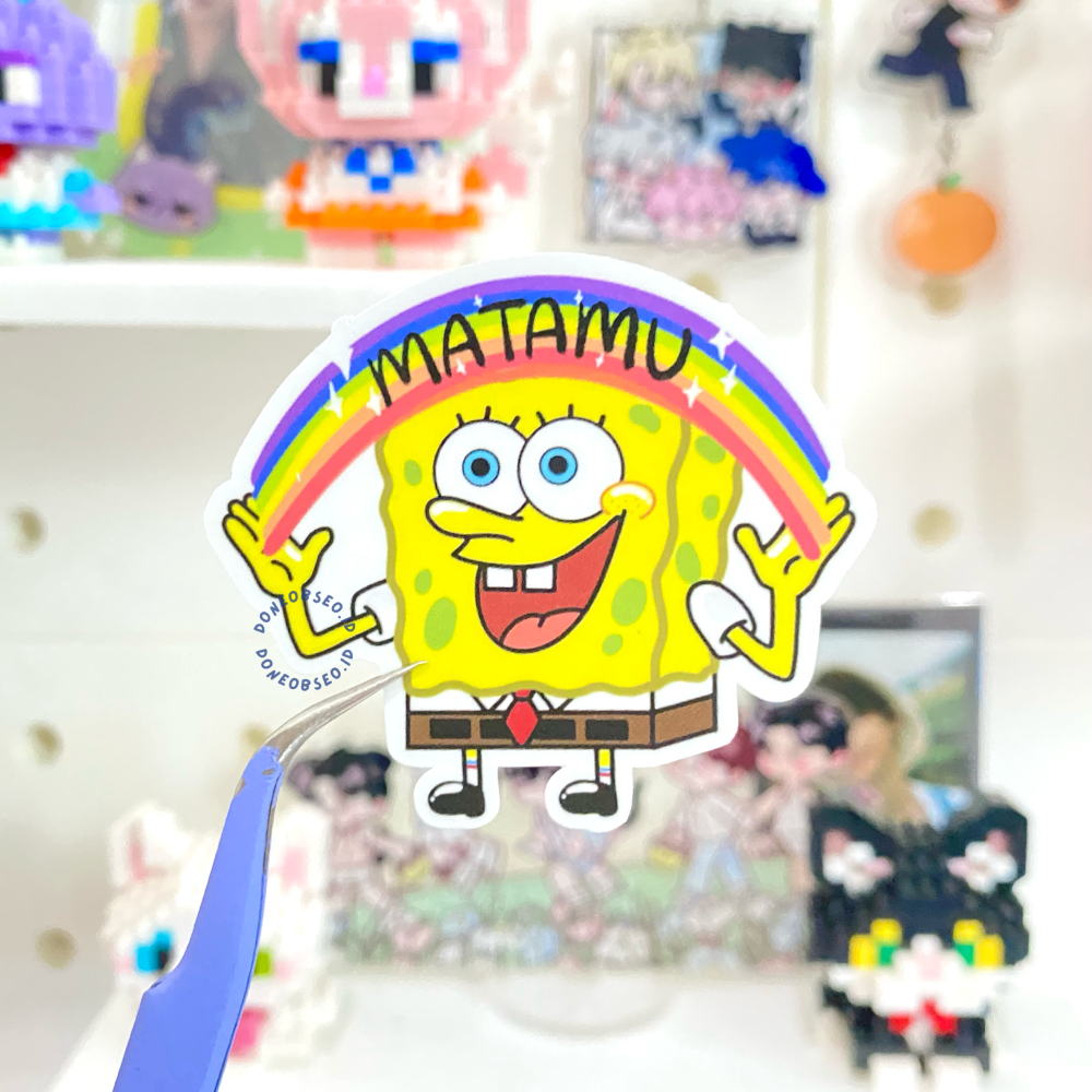 Doneobseo.id Meme Sticker Die Cut / Spongebob Monster Inc Unit Sticker ...