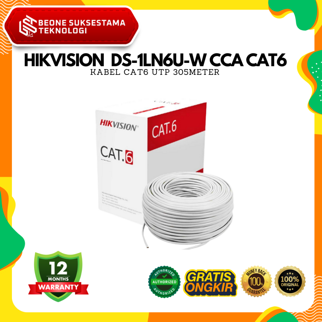 Hikvision CAT 6 CCA LAN CABLE PER METER | Shopee Singapore