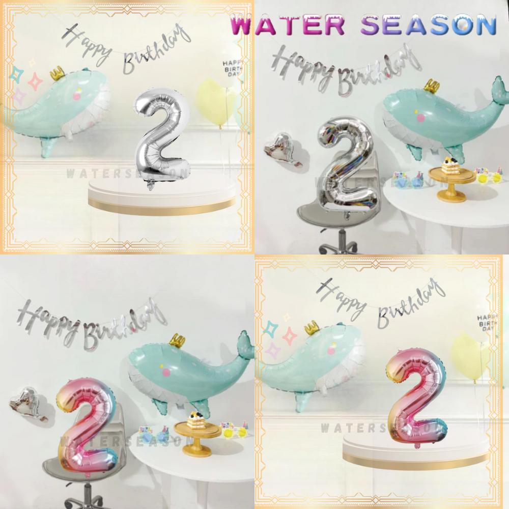 Balloon Set Whale Theme Birthday Decorations Happy Birthday Package ...