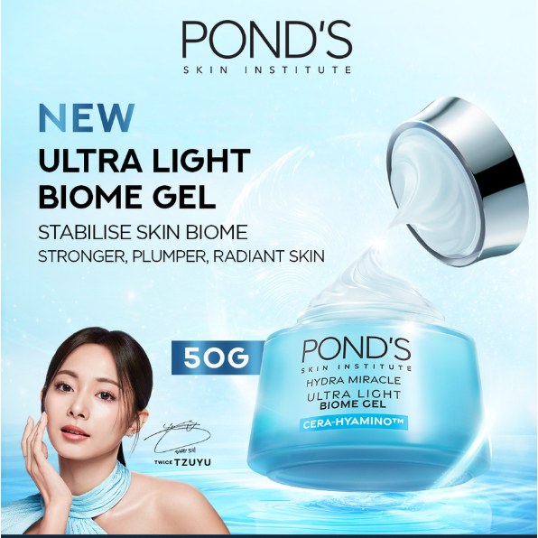Ponds Hydra Miracle Ultra Light Biome Gel 50 20 gr Hydrating ...