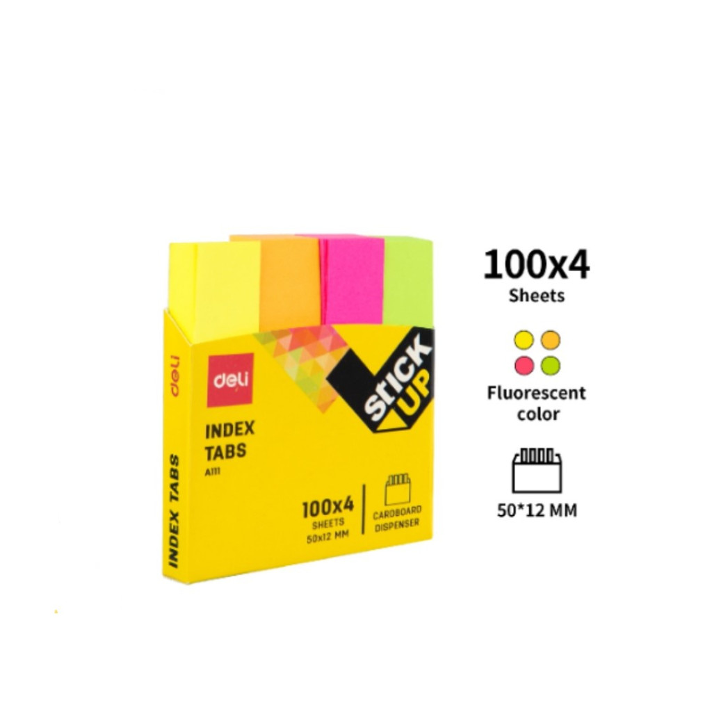 Sticky Notes Page Marker Index Tab DELI EA11102 Memo Paste Book Page ...
