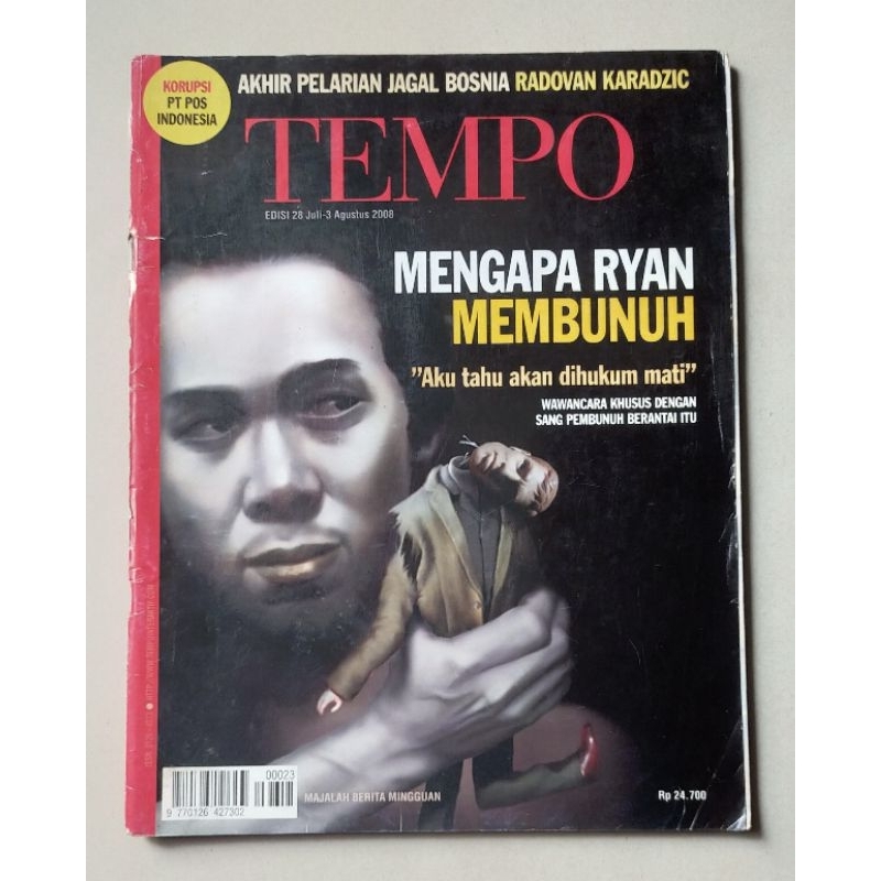 Tempo Magazine 28 July 2008 : Ryan Jombang the Chain Killer - Lifestyle: For the Stomach Six ...