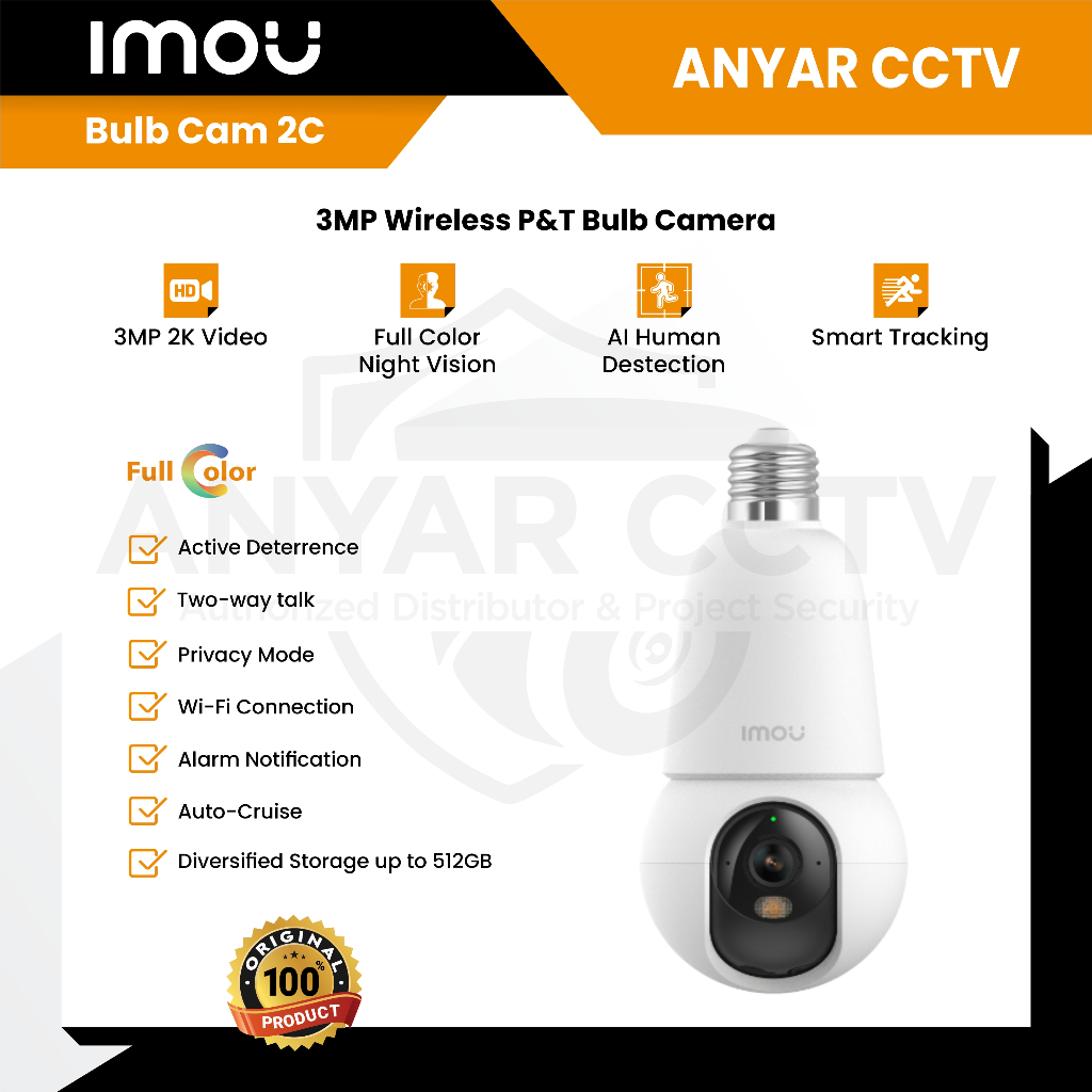 Imou Bulb Cam 2C 3MP Smart Security Bulb & Camera | Shopee Singapore