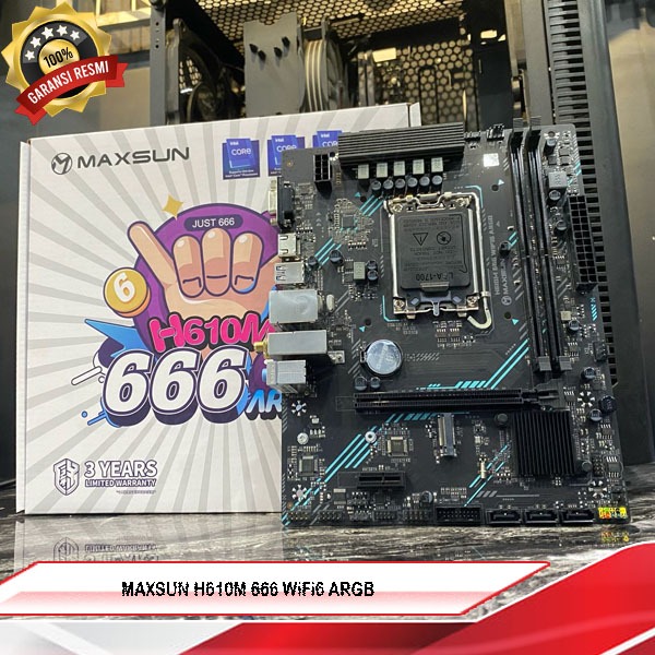 Maxsun H610M 666 WiFi6 ARGB | Intel H610m LGA1700 DDR4 Motherboard ...
